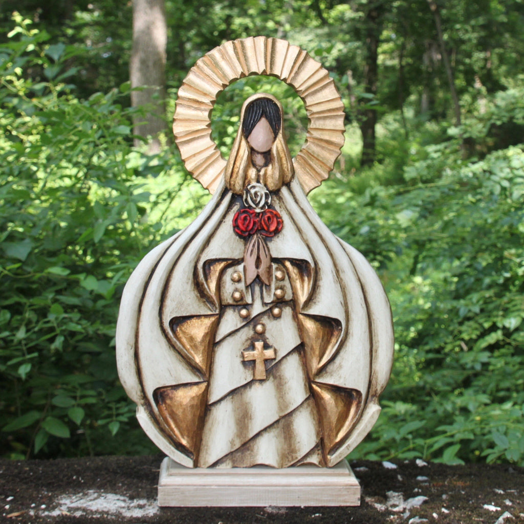 Mystical Rose Statue - Virgen de la Rosa Mística Estatua – Guacamaya Art